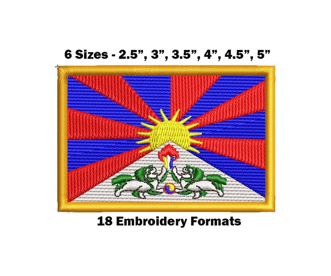 Tibet National Flag - Embroidery Design Download - Etsy