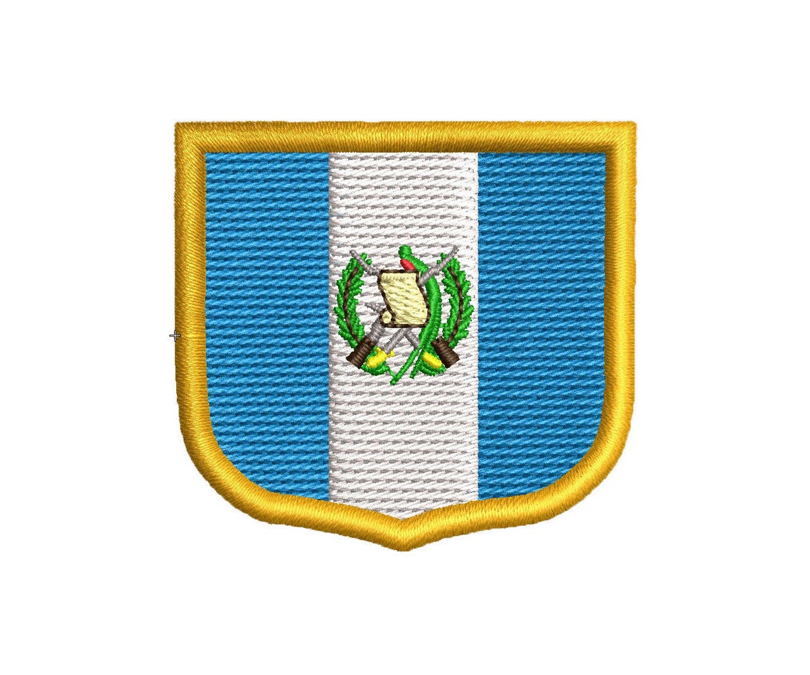 Guatemala Mini Shield Embroidery Design Download | Etsy