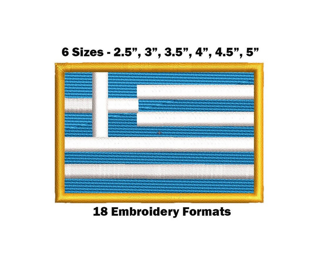 Greece National Flag - Embroidery Design Download - Etsy