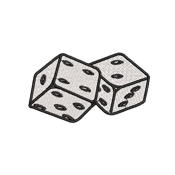 Double Dice Machine Embroidery Design in Multiple Formats | Etsy