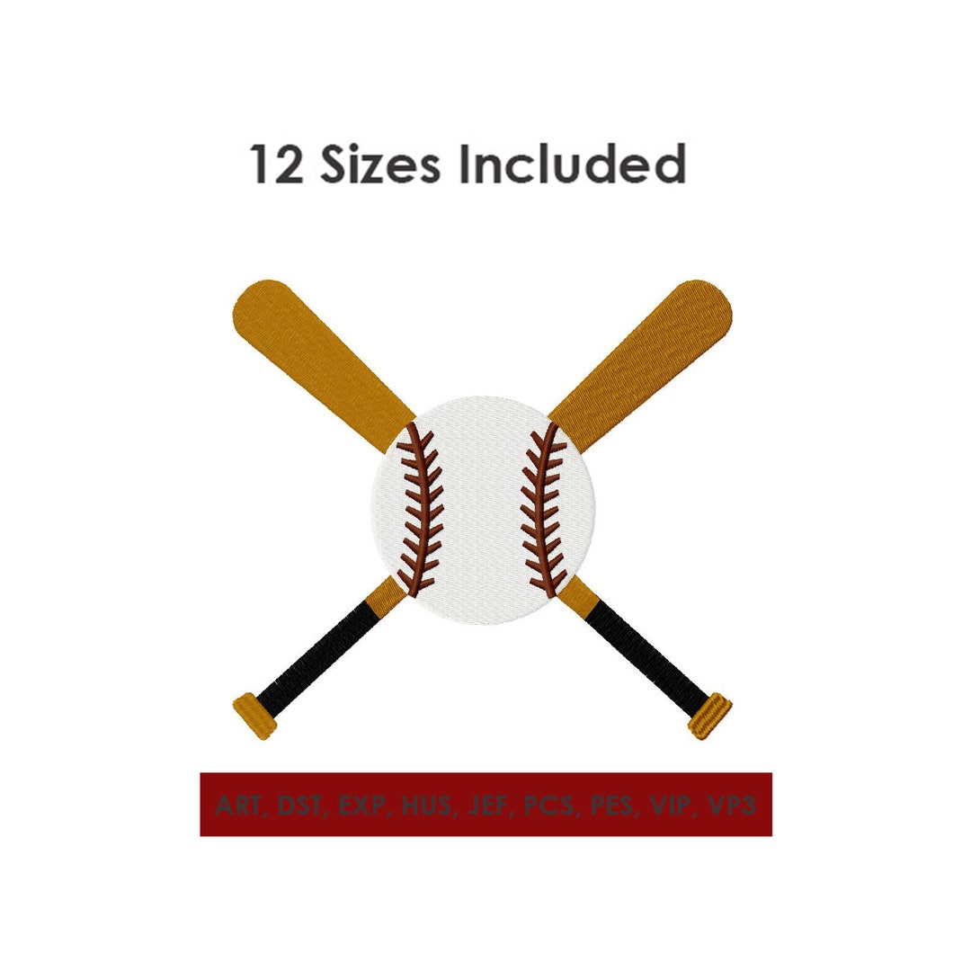 Baseball Logo Embroidery Design in 12 Sizes - Instant Download - Etsy