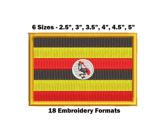 Uganda National Flag Embroidery Design Download - Etsy