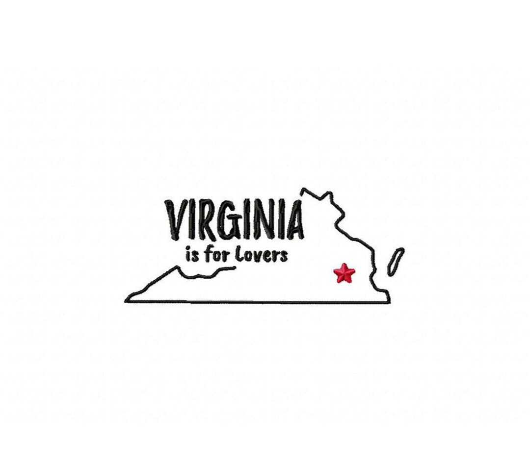 Virginia State - Machine Embroidery Design in Multiple Formats ...
