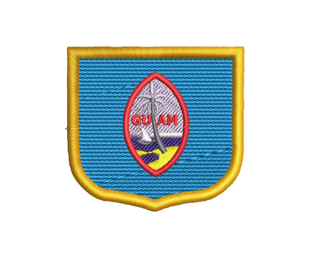 Guam Mini Shield Embroidery Design Download - Etsy
