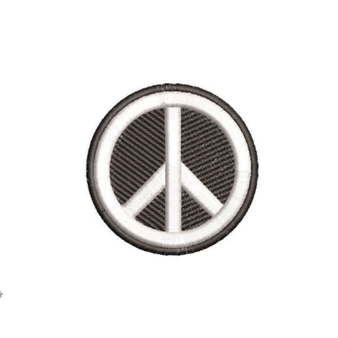 Peace Symbol BTB Embroidery Design Download - Etsy