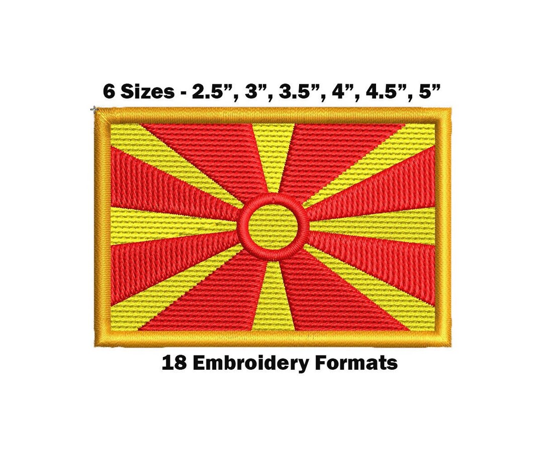 Macedonia National Flag - Embroidery Design Download - Etsy