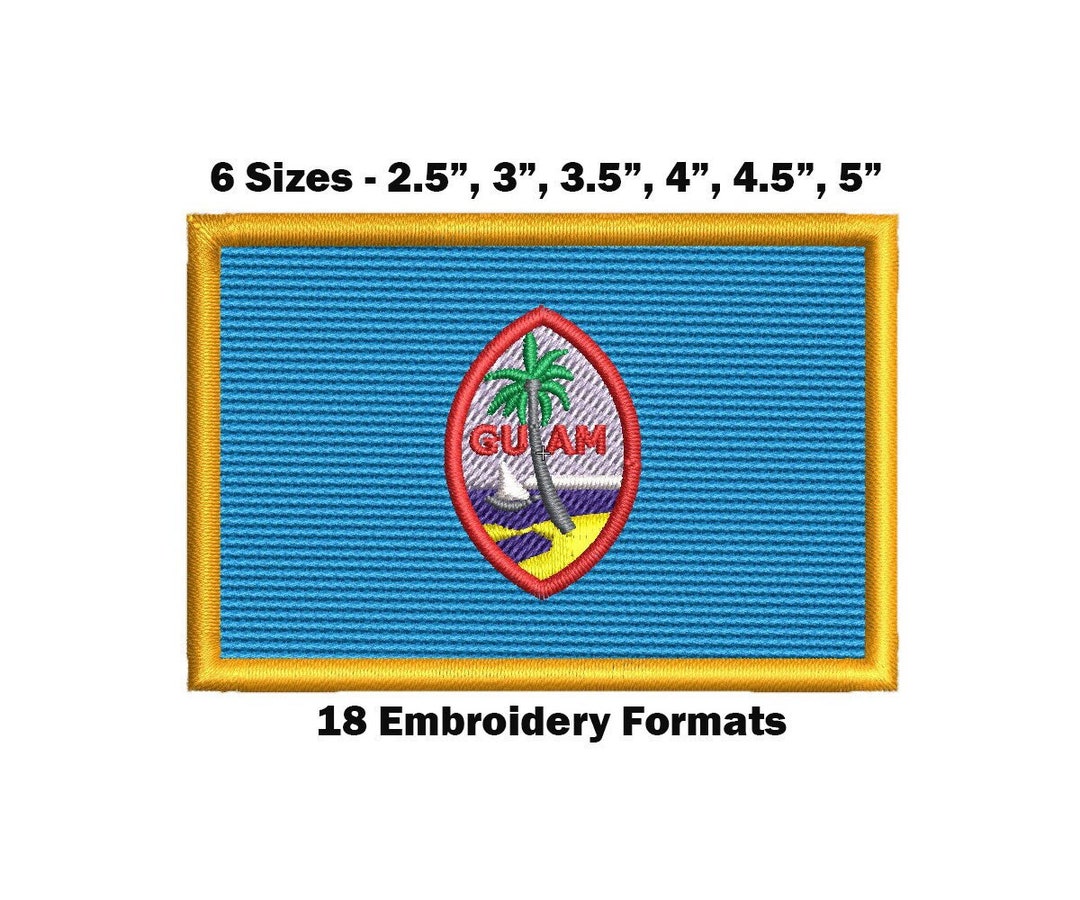 Guam National Flag - Embroidery Design Download - Etsy