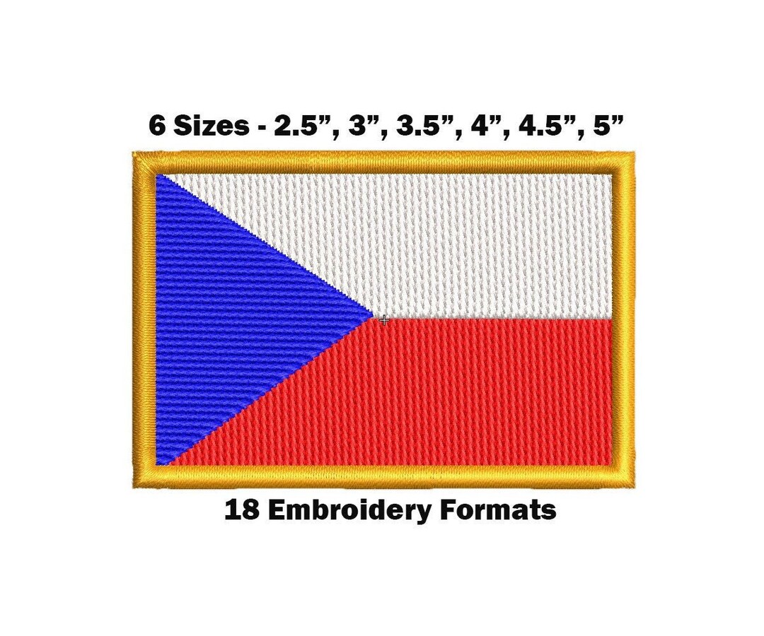 Czech Republic National Flag - Embroidery Design Download - Etsy