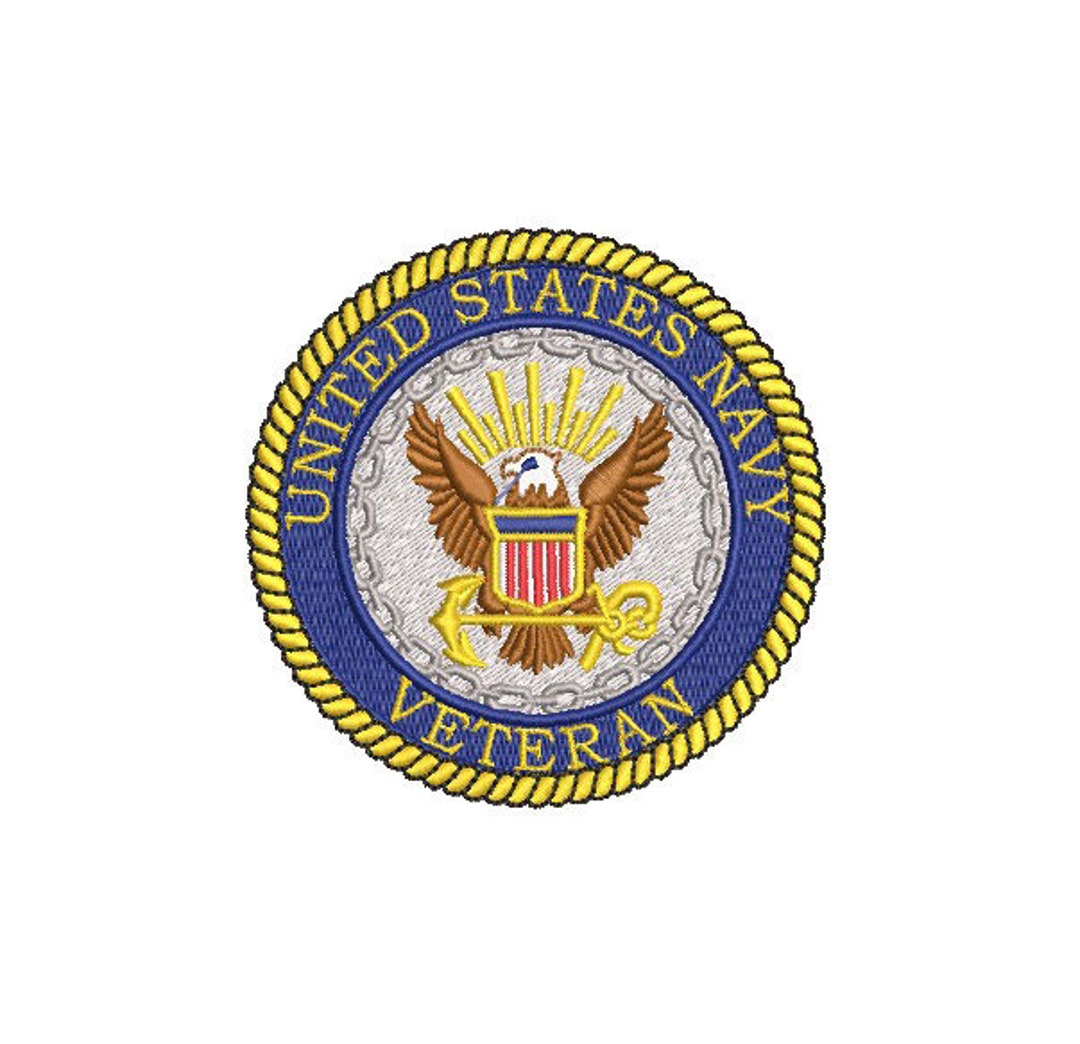 US Navy Veteran Embroidery Design - Etsy