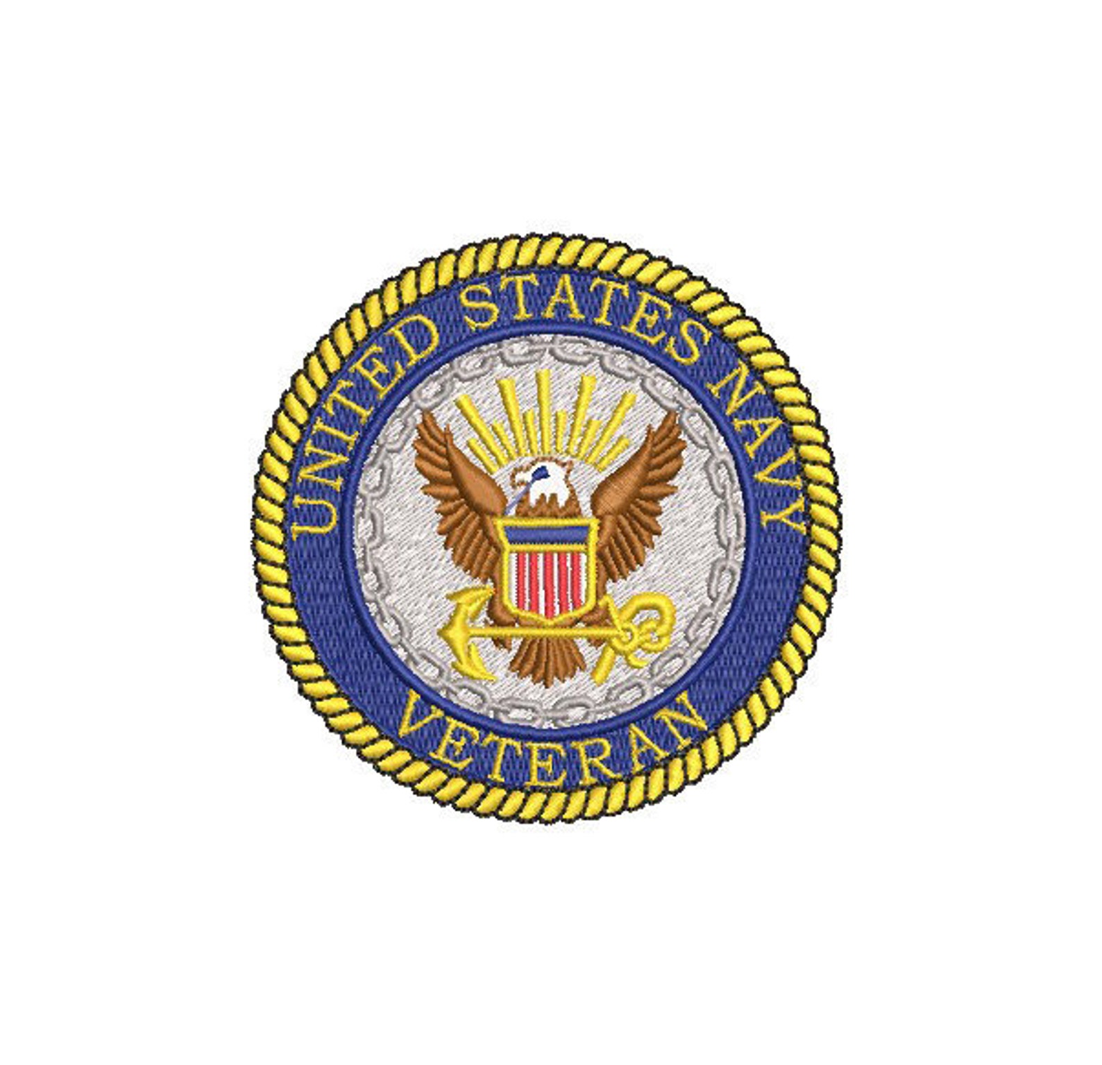 US Navy Veteran Embroidery Design - Etsy