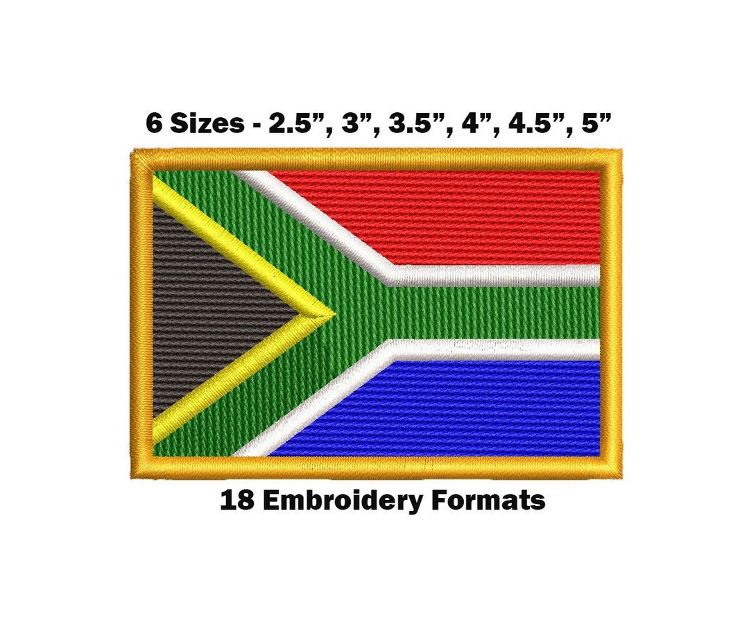 South Africa National Flag - Embroidery Design Download - Etsy