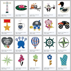 Elna Design Pack - 238 Embroidery Designs in JEF, SEW and EMD Formats ...