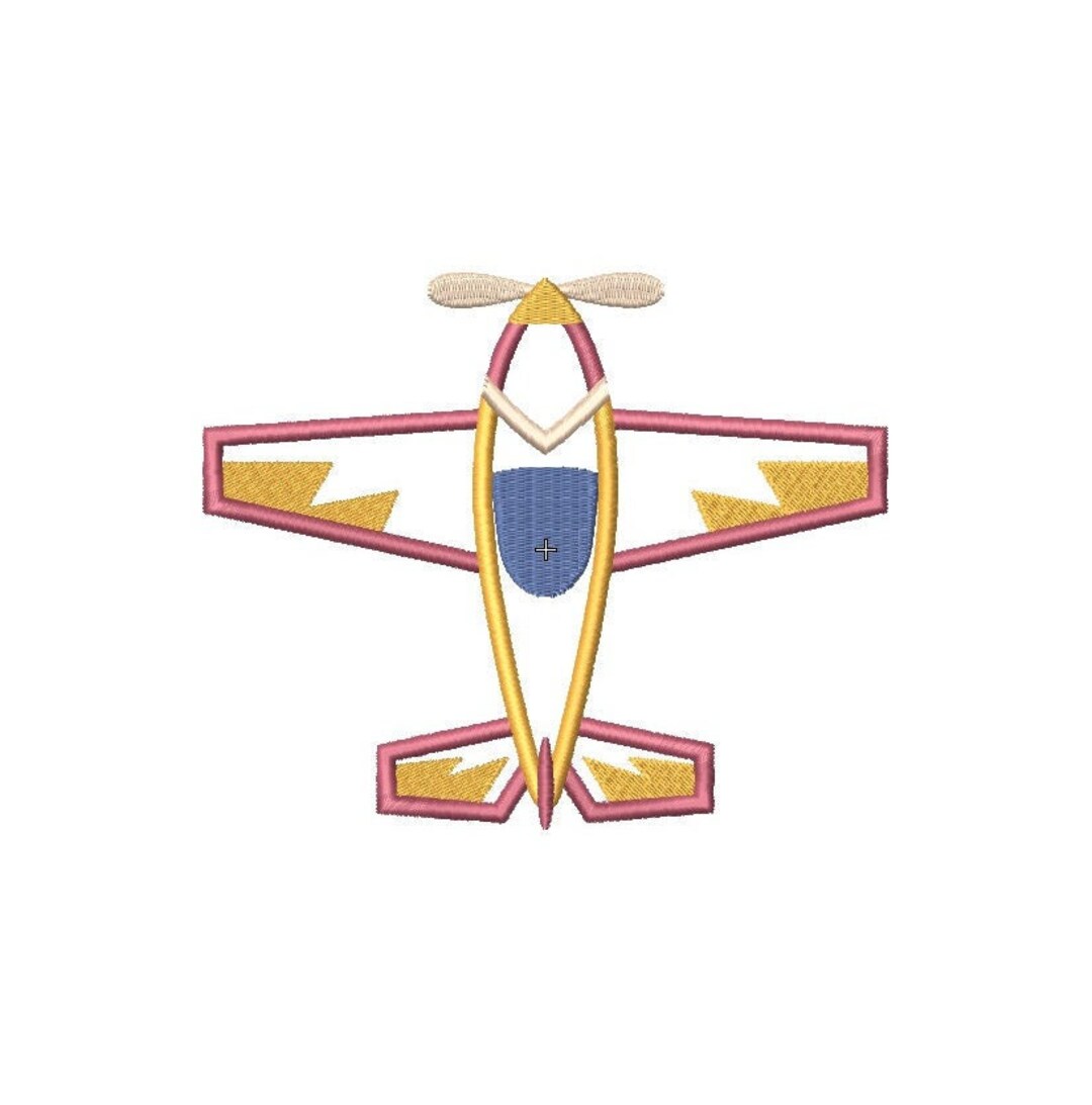 Plane V1 - Machine Embroidery Design in Multiple Formats - Instant ...