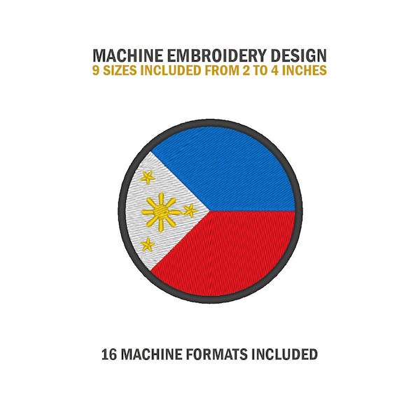 Philippine Flag Embroidery - Etsy