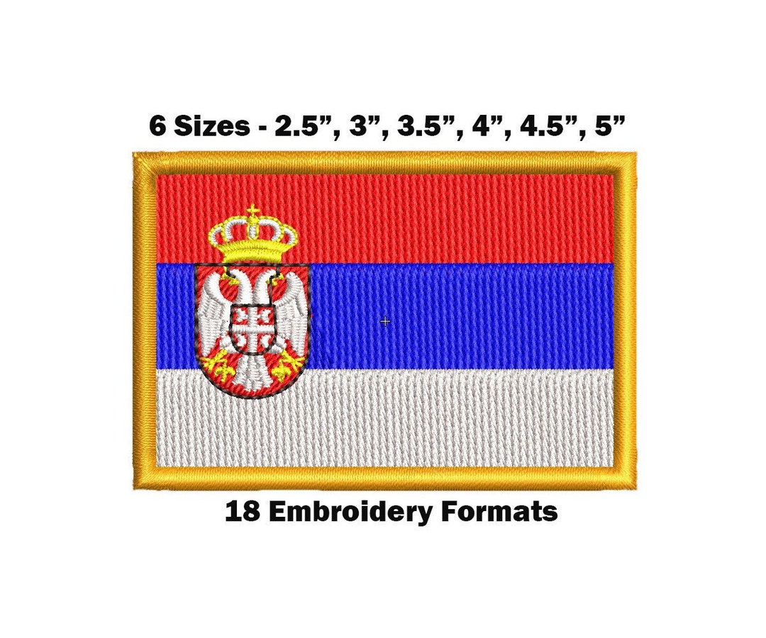 Serbia National Flag - Embroidery Design Download - Etsy