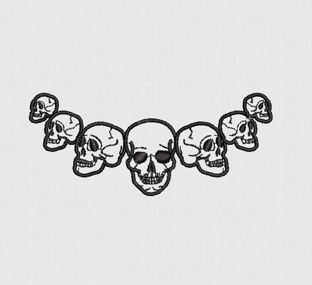 Skull Heads Embroidery Design - Etsy