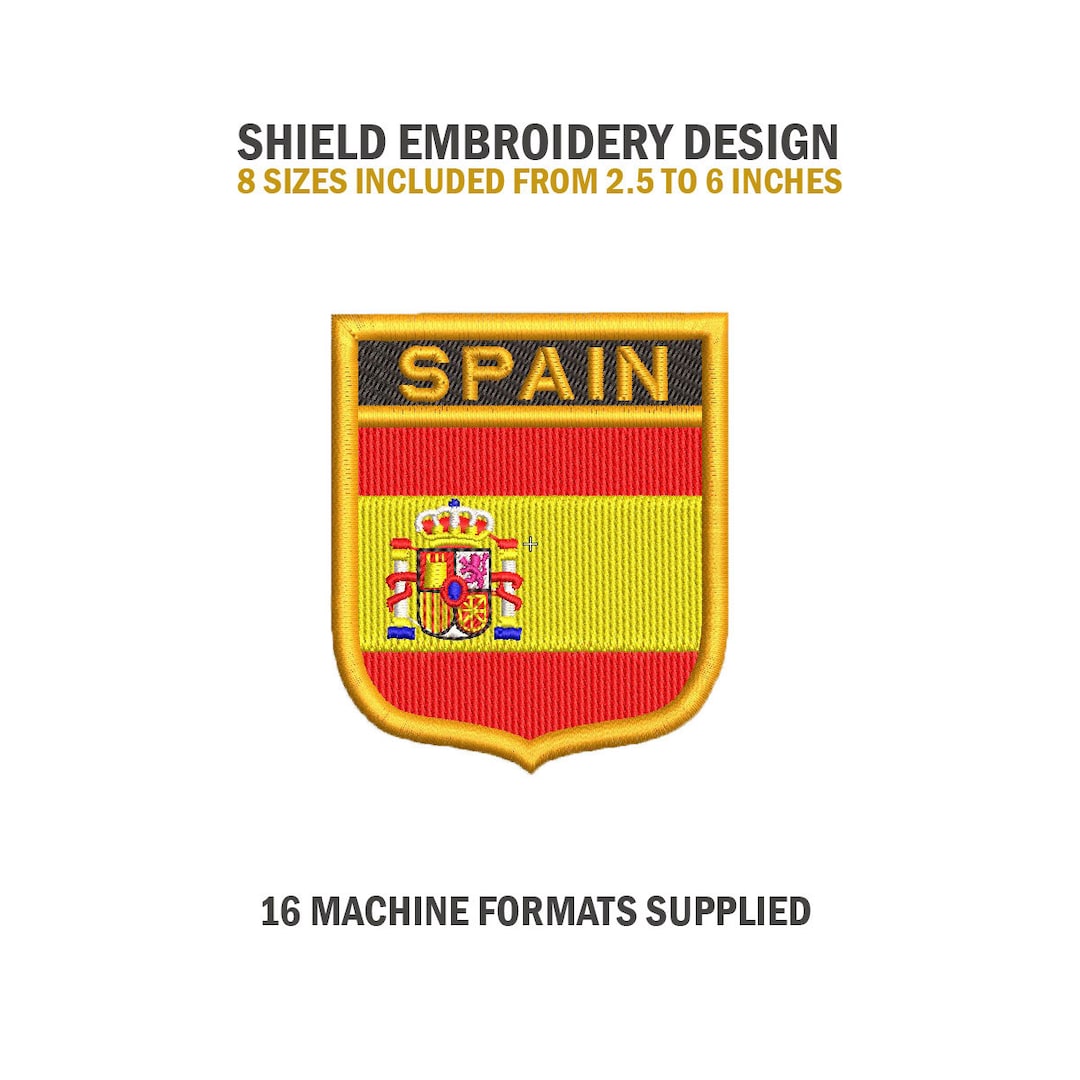 Spain Shield Embroidery Design Download - Etsy