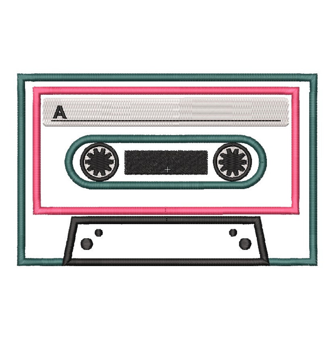 Retro Cassette Tape - Machine Embroidery Design in Multiple Formats ...