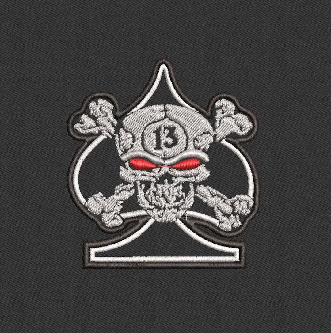 Skull of Spades Embroidery Design - Etsy
