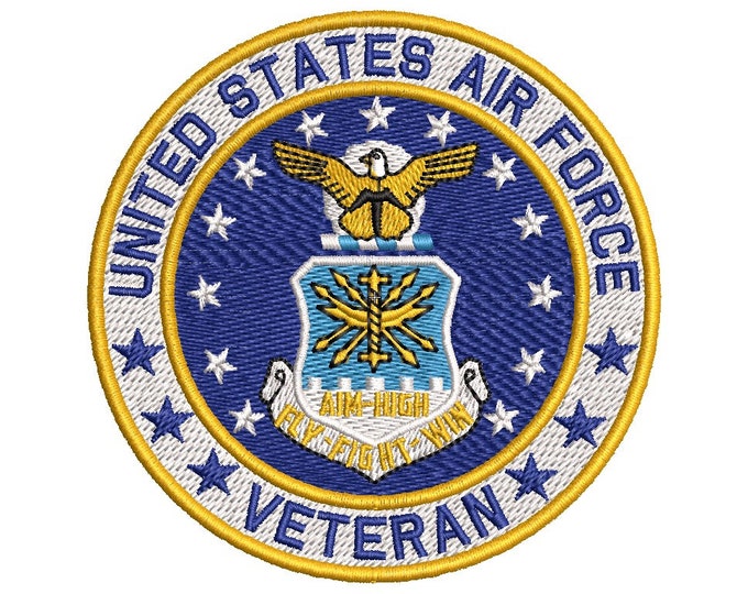 United States Air Force Outline Digitized Machine Embroidery Design ...