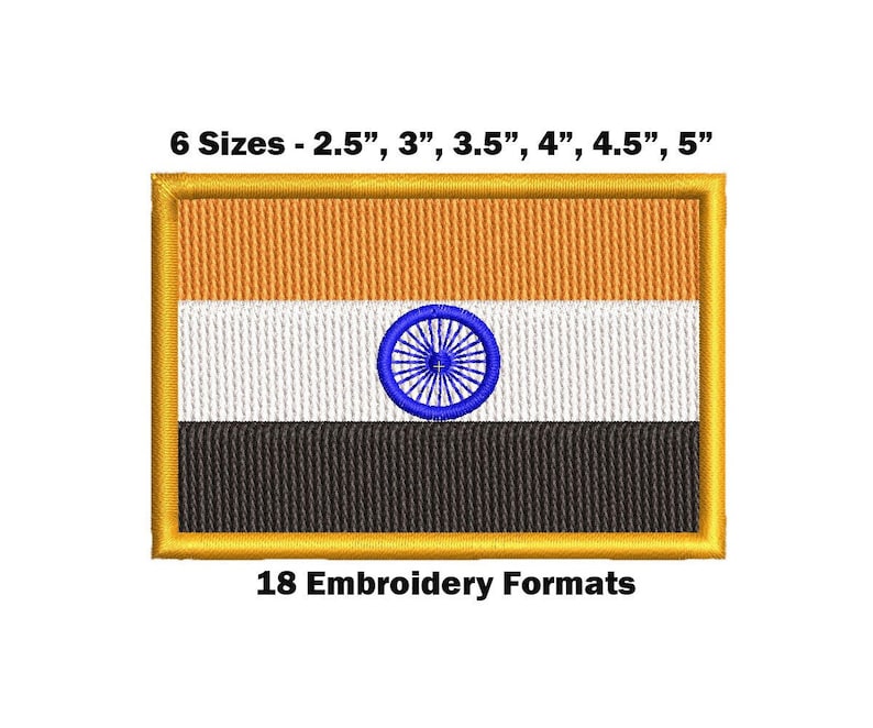 India National Flag Embroidery Design Download - Etsy
