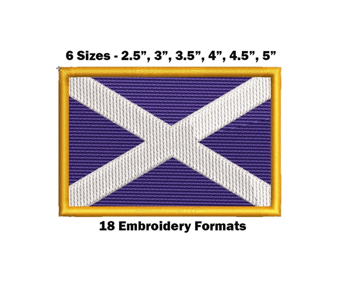 Scotland st Andrews Cross National Flag Embroidery Design - Etsy