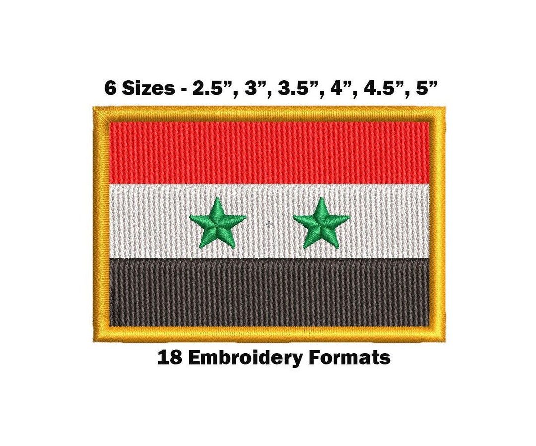 Syria National Flag - Embroidery Design Download - Etsy