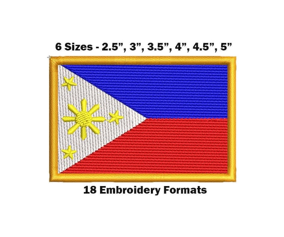 Philippines National Flag Embroidery Design Download - Etsy