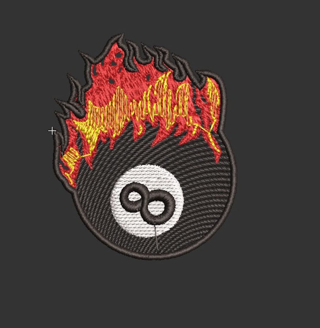 8 Ball Embroidery Design - Etsy