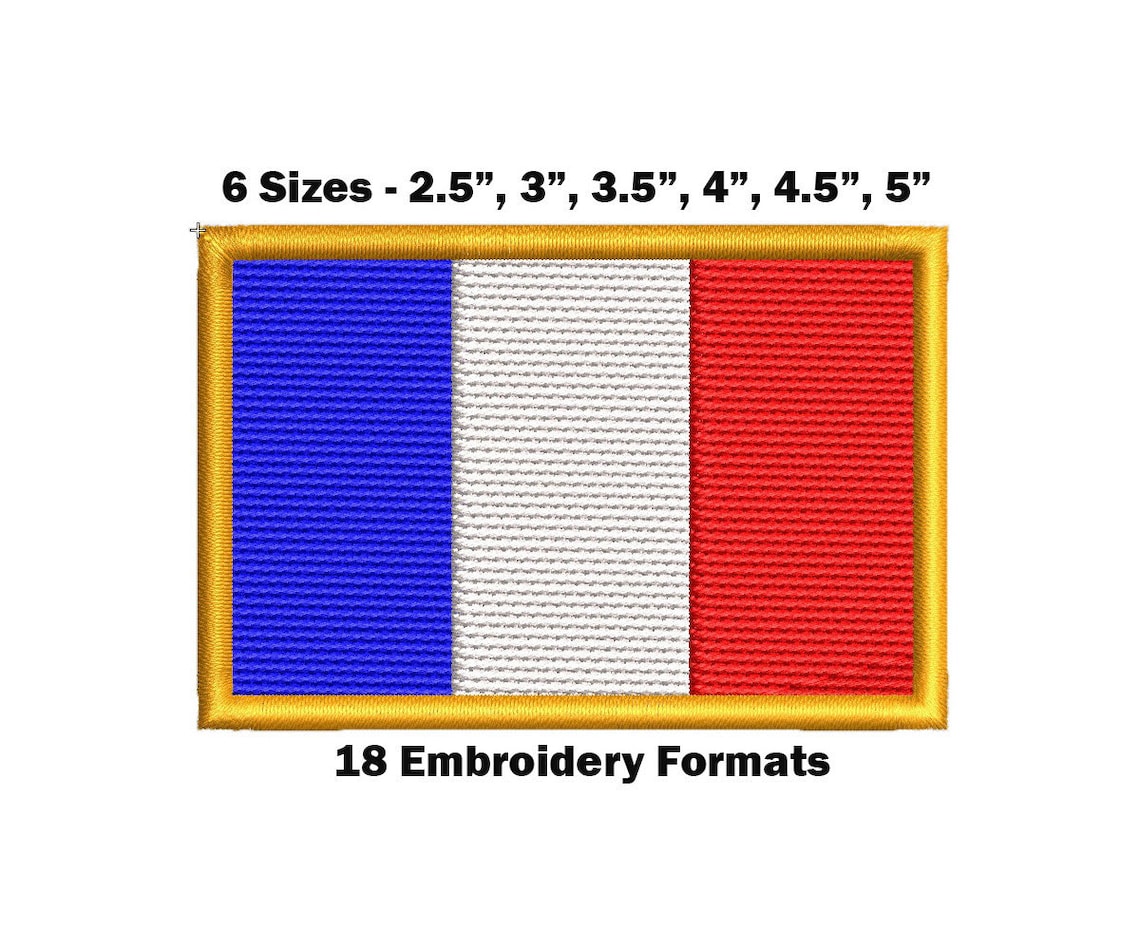 France National Flag Embroidery Design Download - Etsy