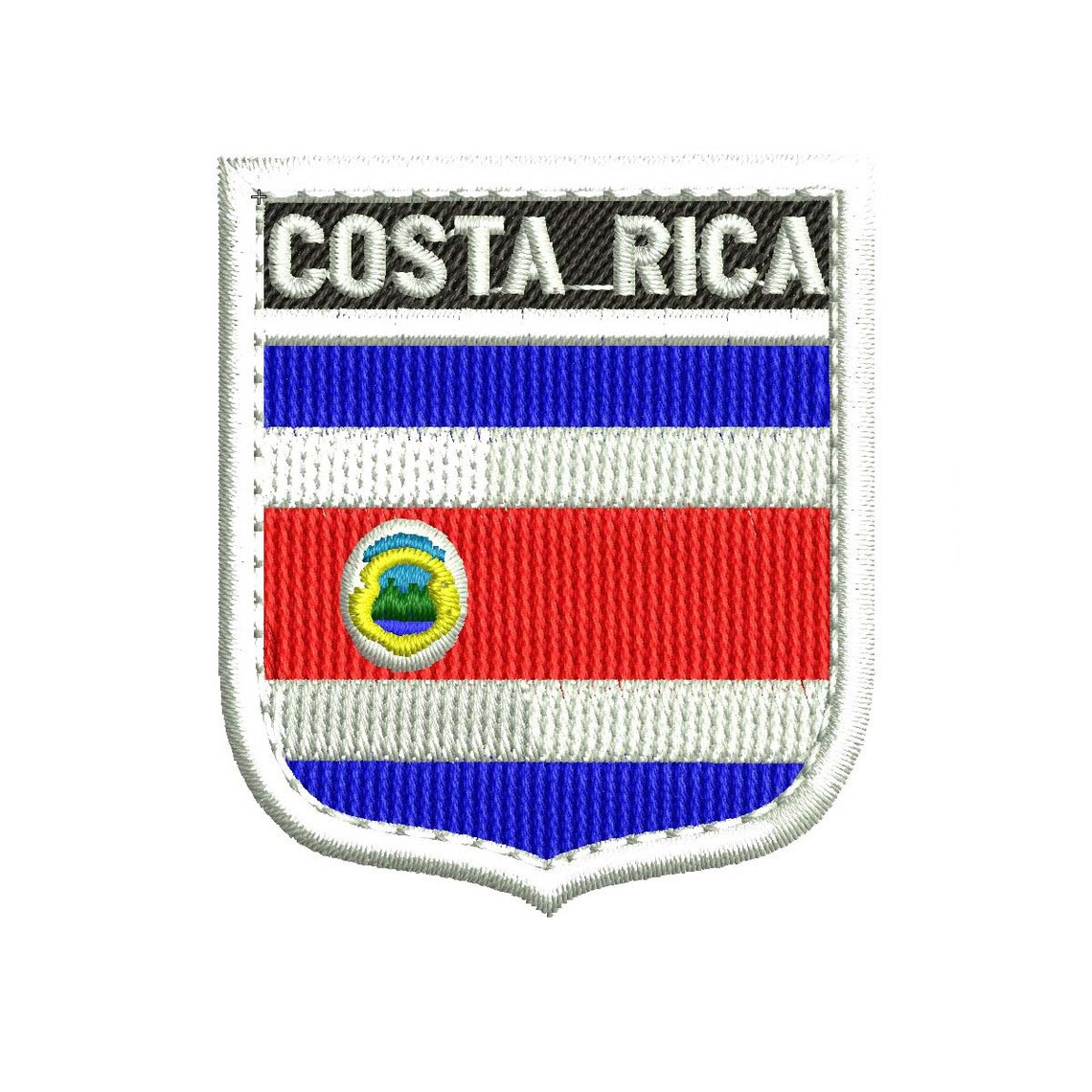 Costa Rica Shield Embroidery Design Download | Etsy