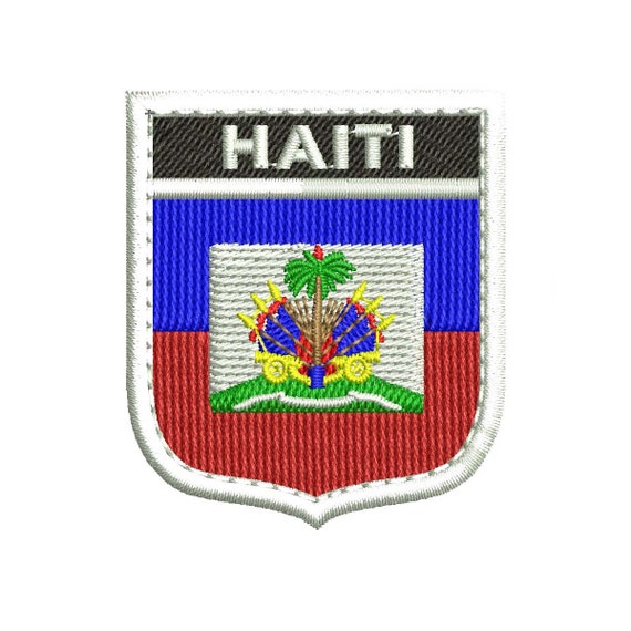 Haiti Shield Embroidery Design Download | Etsy