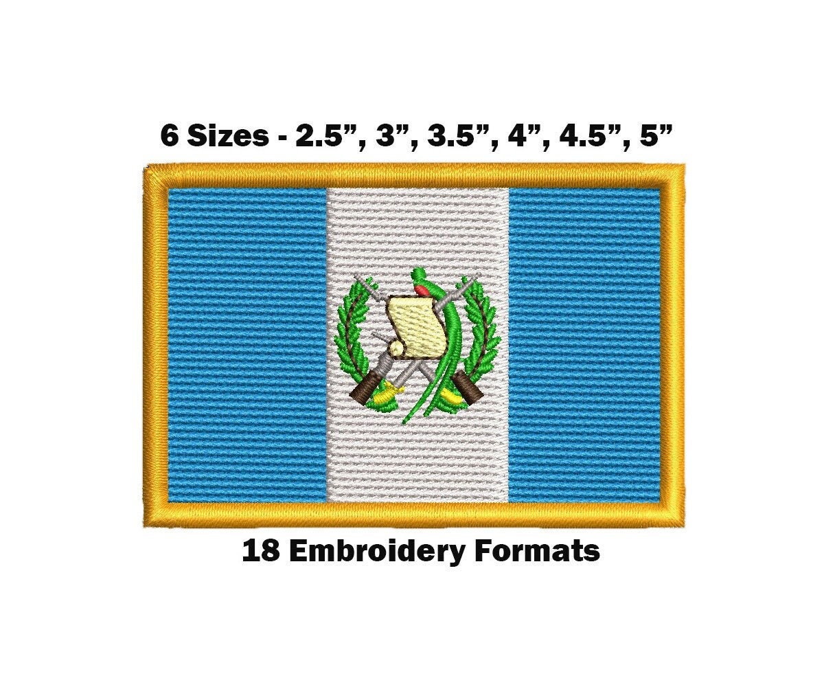 Guatemala National Flag - Embroidery Design Download - Etsy