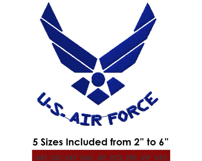 Air Force Embroidery Design, Air Force Embroidery File, Military ...