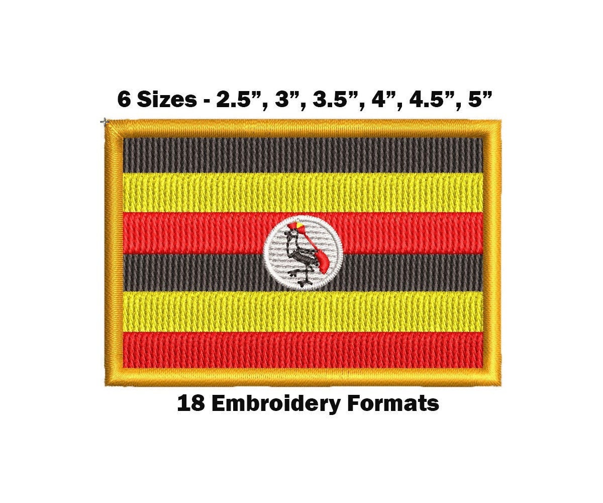 Uganda National Flag - Embroidery Design Download - Etsy