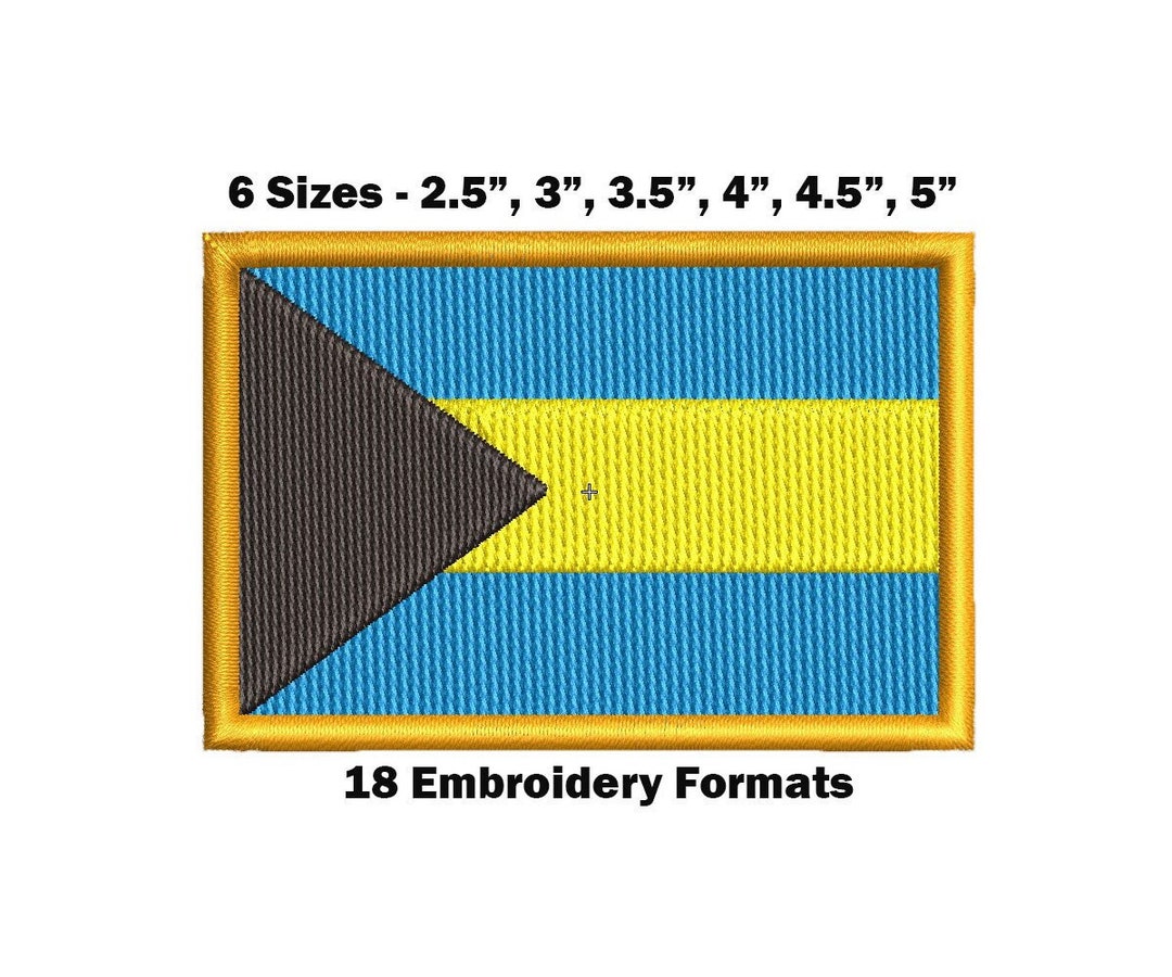 Bahamas National Flag - Embroidery Design Download - Etsy