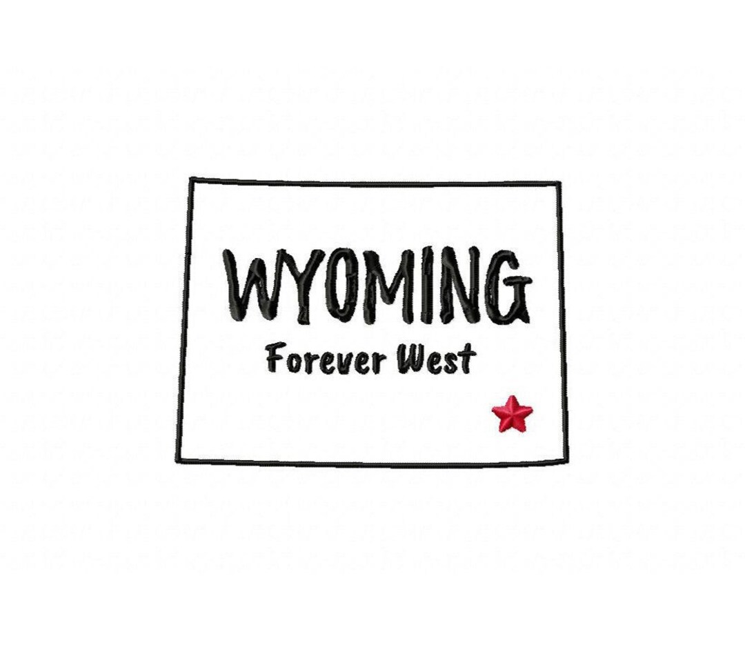 Wyoming Machine Embroidery Design in Multiple Formats - Instant ...