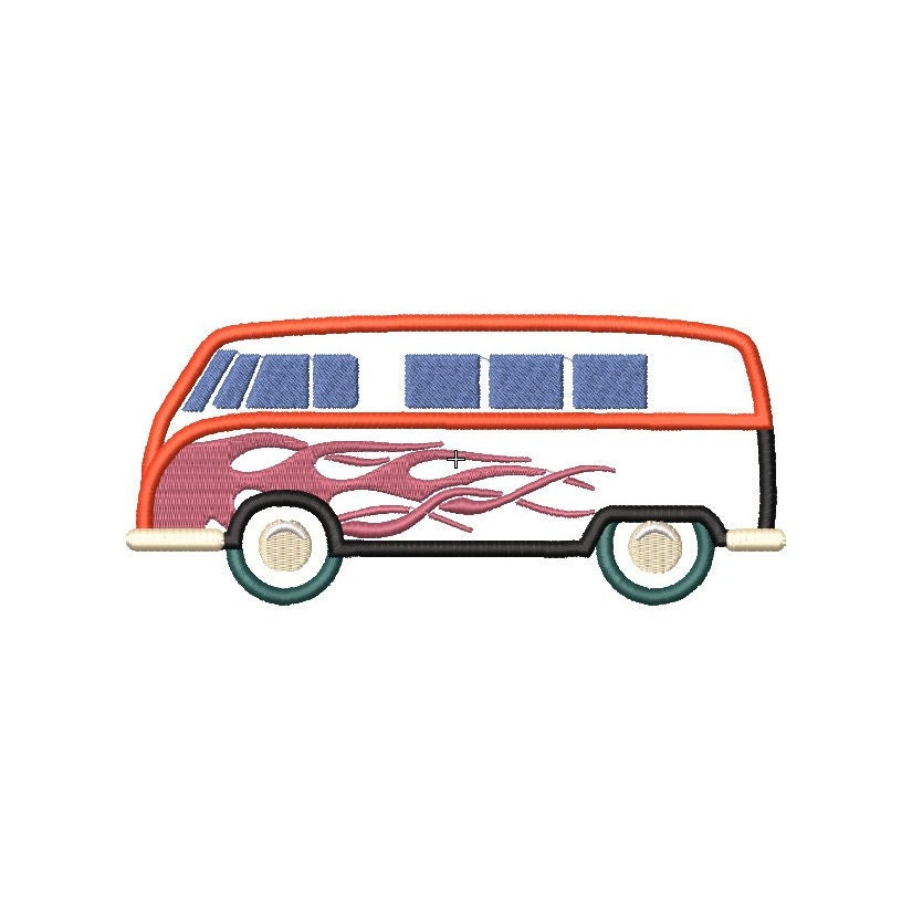 Sewing & Needlecraft Sewing & Fiber bus embroidery design 4 Sizes ...