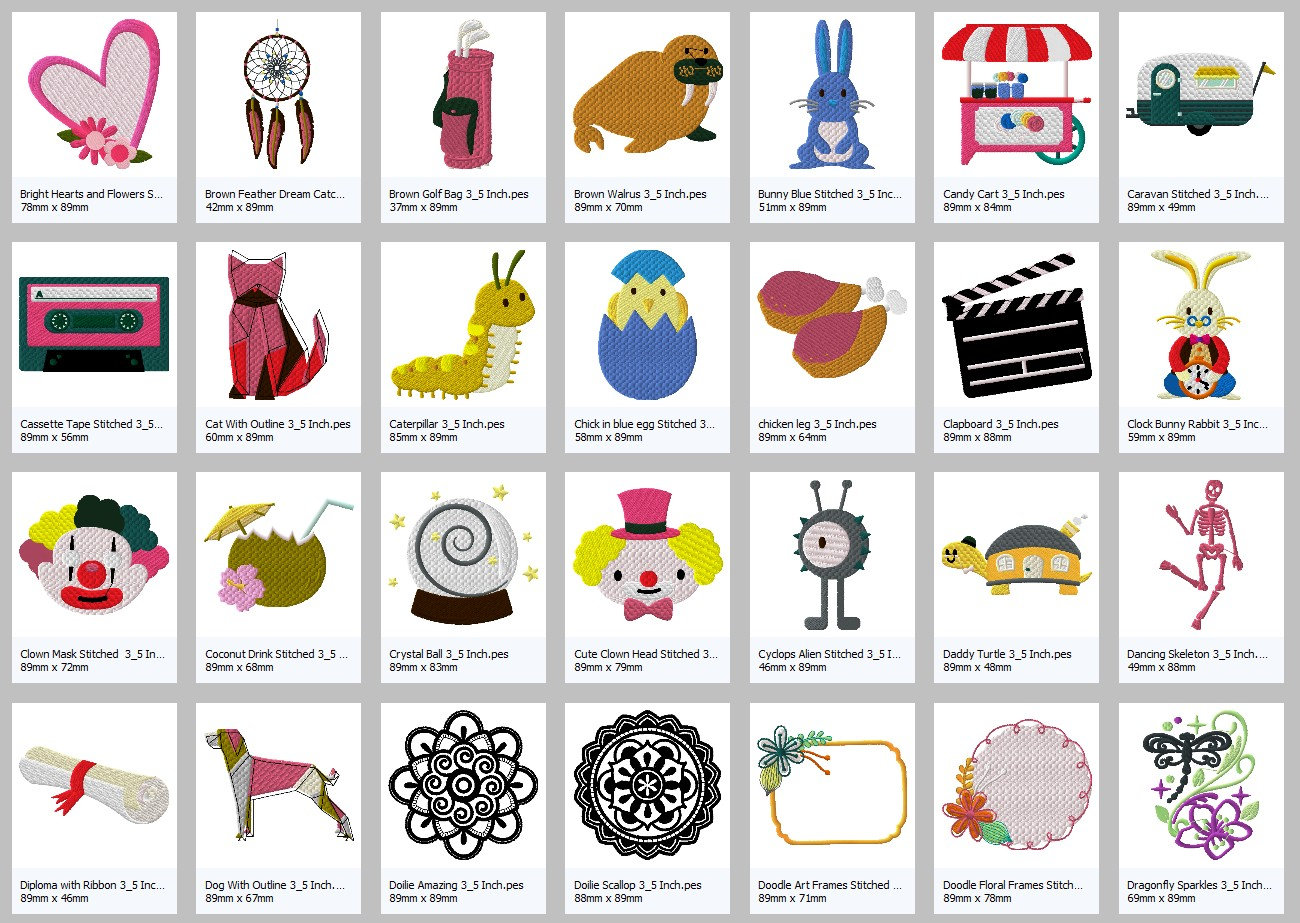 Brother Design Pack - 238 Embroidery Designs in PES Format - Etsy