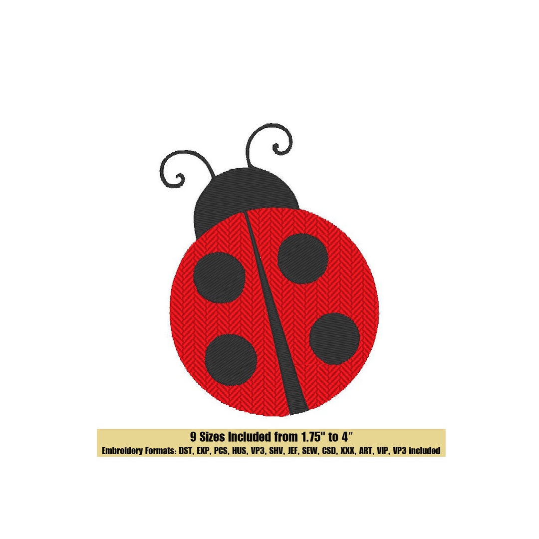 Ladybug Embroidery Design - Etsy
