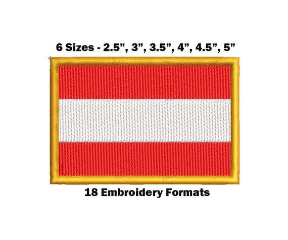 Austria National Flag Embroidery Design Download - Etsy
