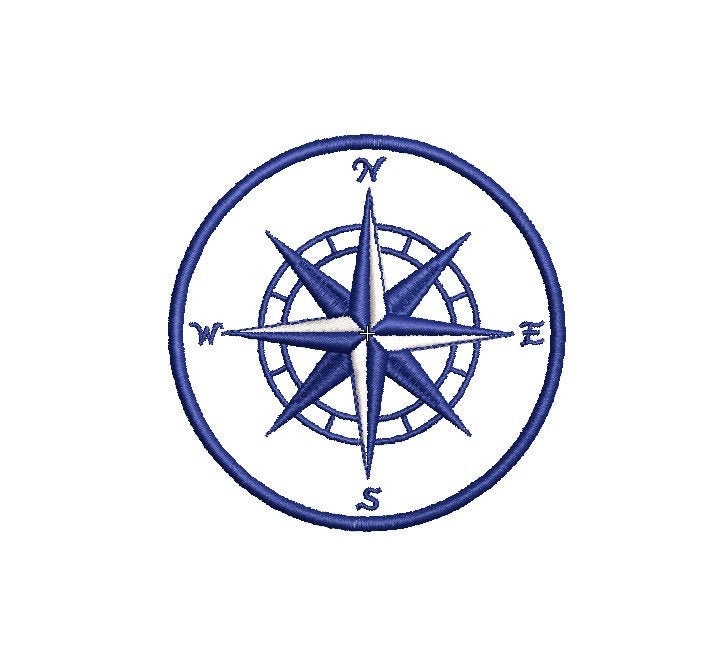 Compass Embroidery Design Download | Etsy