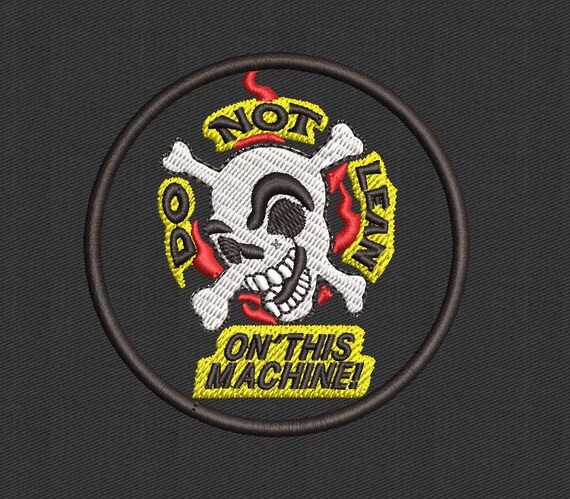 Do Not Lean on This Machine Embroidery Design in Multiple | Etsy