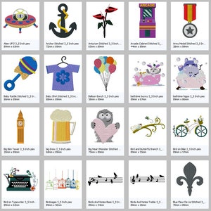 Ricoma Design Pack - 238 Embroidery Designs in DST Format - Etsy