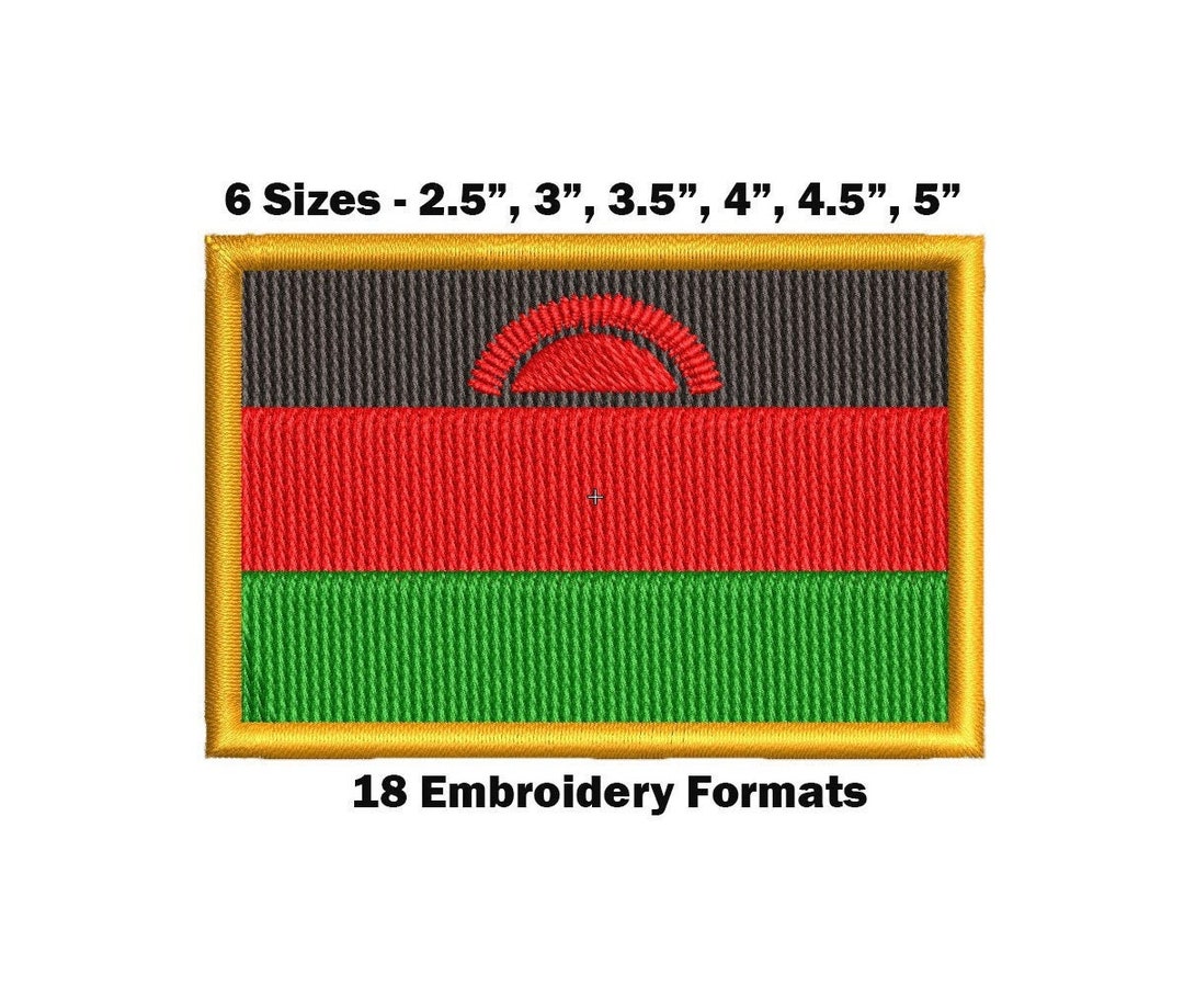Malawi National Flag - Embroidery Design Download - Etsy