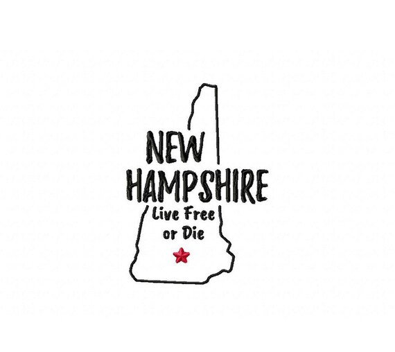 New Hampshire State Machine Embroidery Design in Multiple - Etsy
