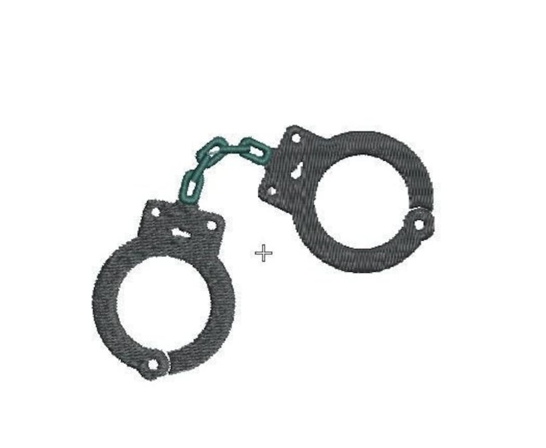 Handcuffs - Machine Embroidery Design in Multiple Formats - Instant ...