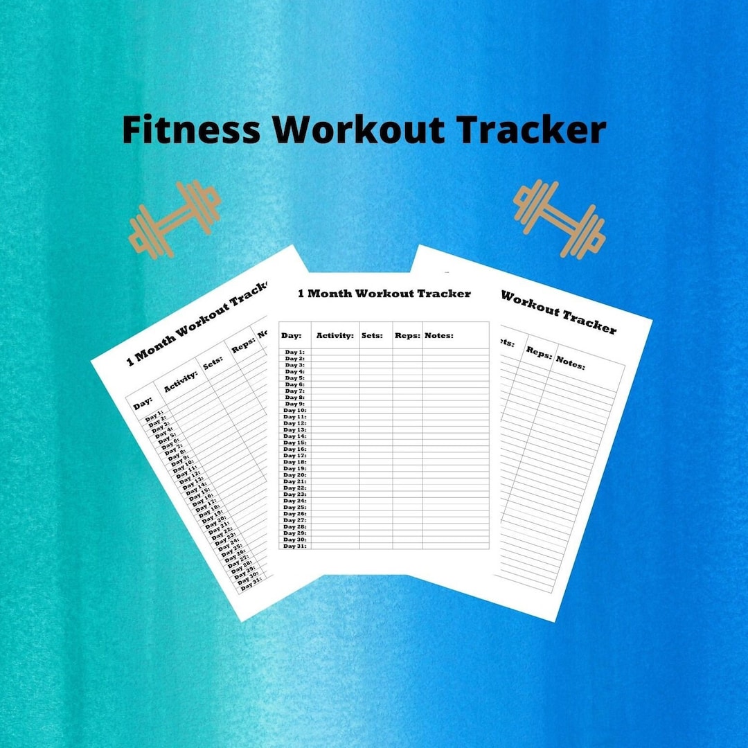 Printable Workout Tracker/workout Log/fitness - Etsy