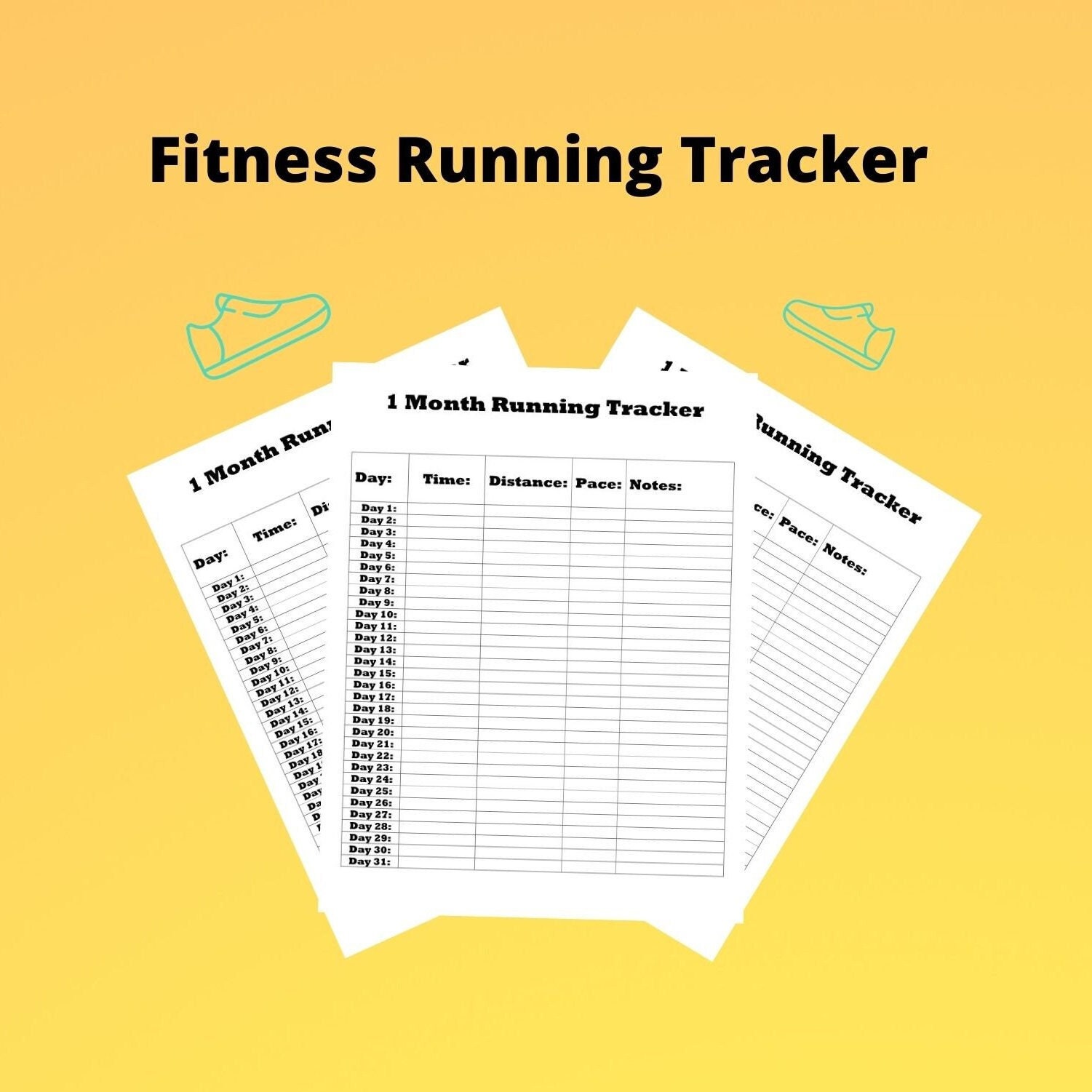 Printable Running Tracker/running Log/fitness - Etsy