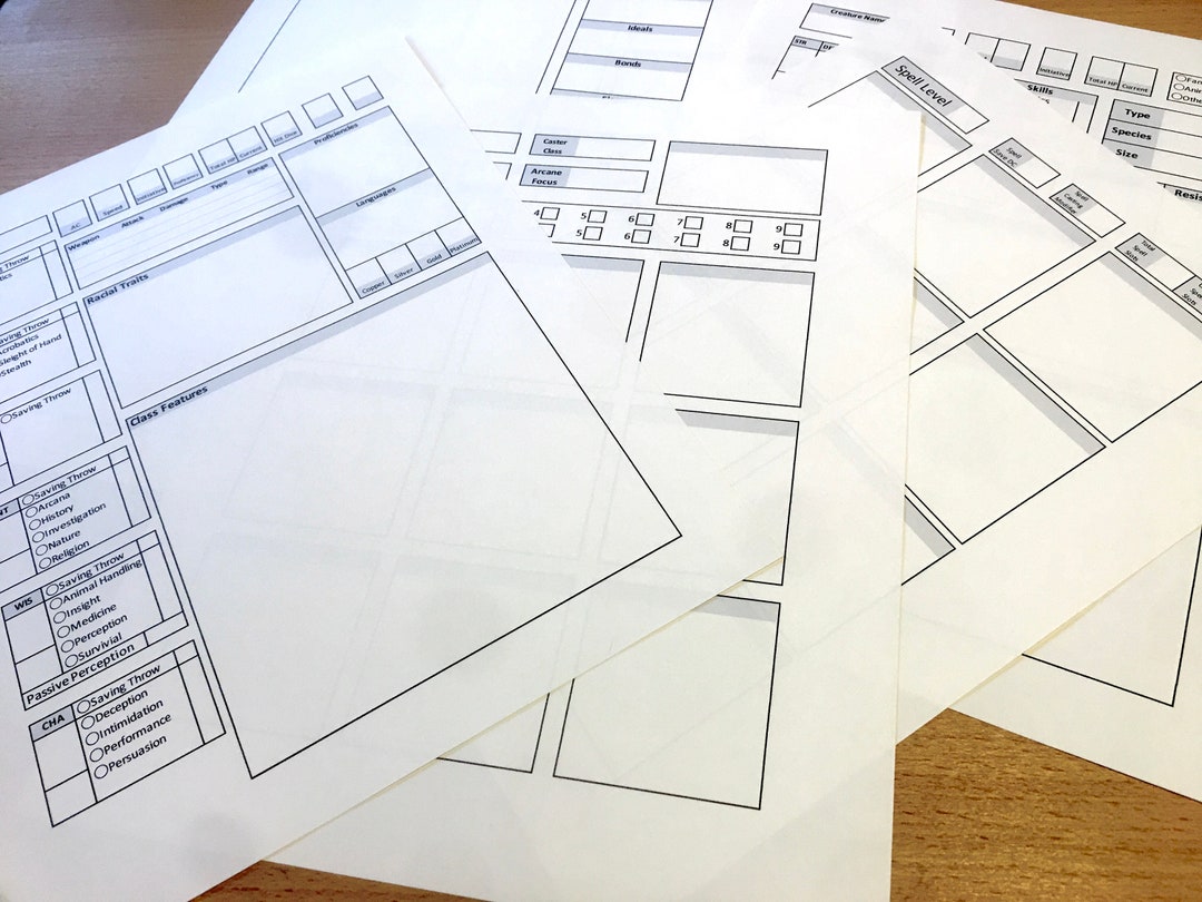 Ultimate Essential Dnd TTRPG Character Sheet PDF - Etsy